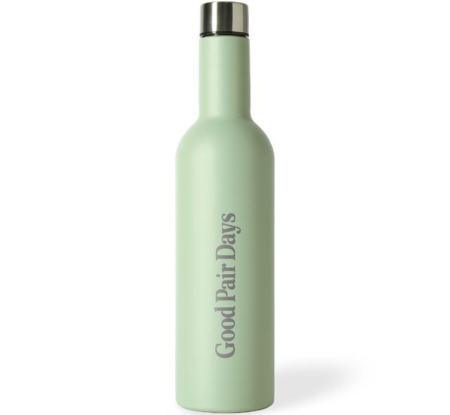 Insulated Wine Bottle - Sage | Good Pair Days UK
