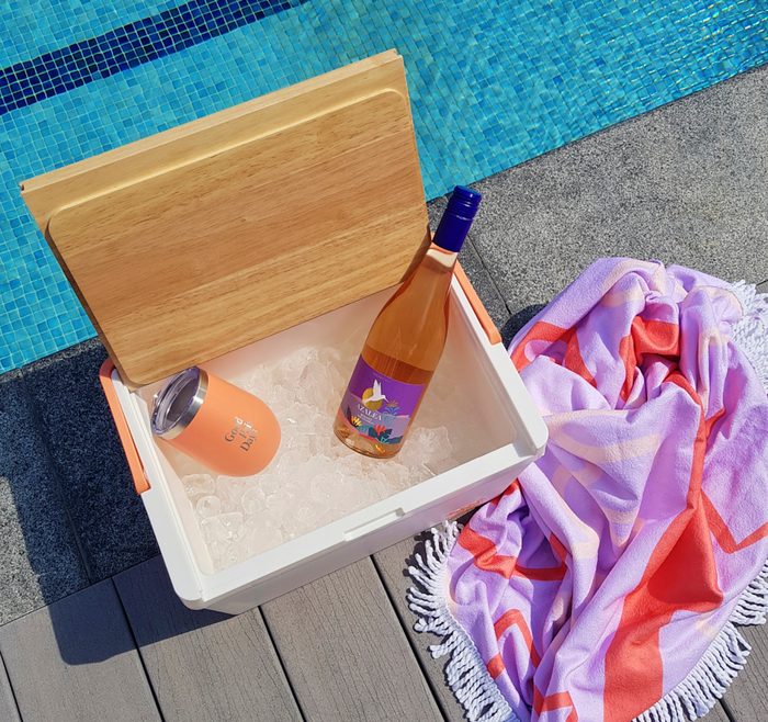 Cheese Board Cooler - Coral and White | Good Pair Days UK